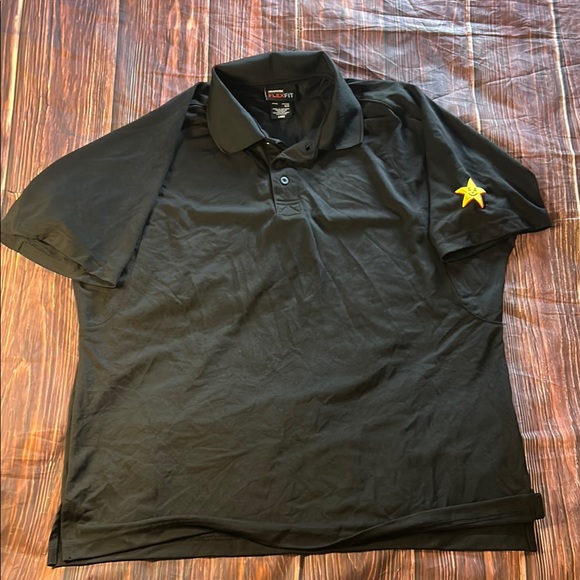 Shirts | Aramark Large Hardeescarls Jr Black Polo Uniform Shirt | Poshmark